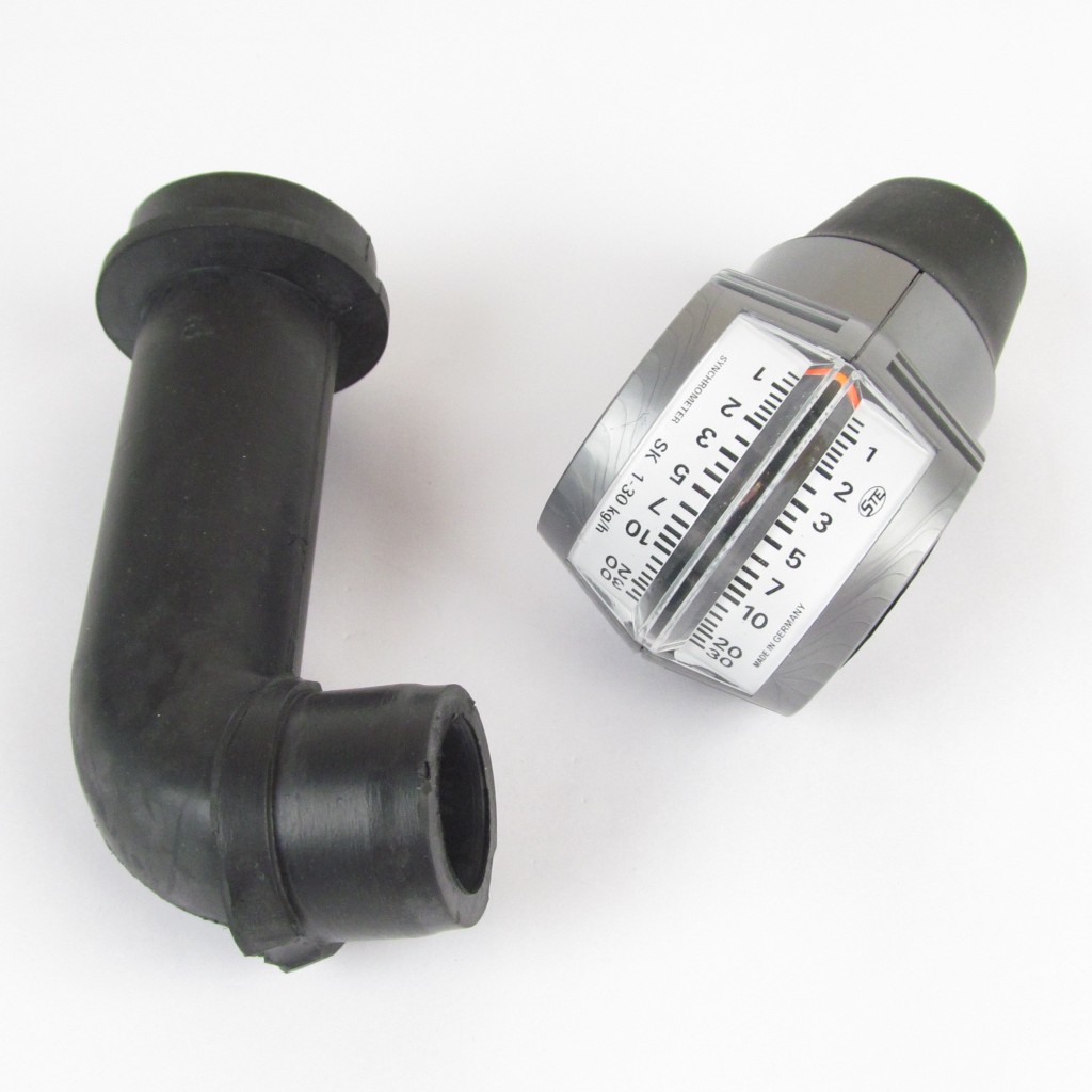 STEK1 STE Synchrometer Airflow meter with 90° elbow adaptor 06 - Eurocarb