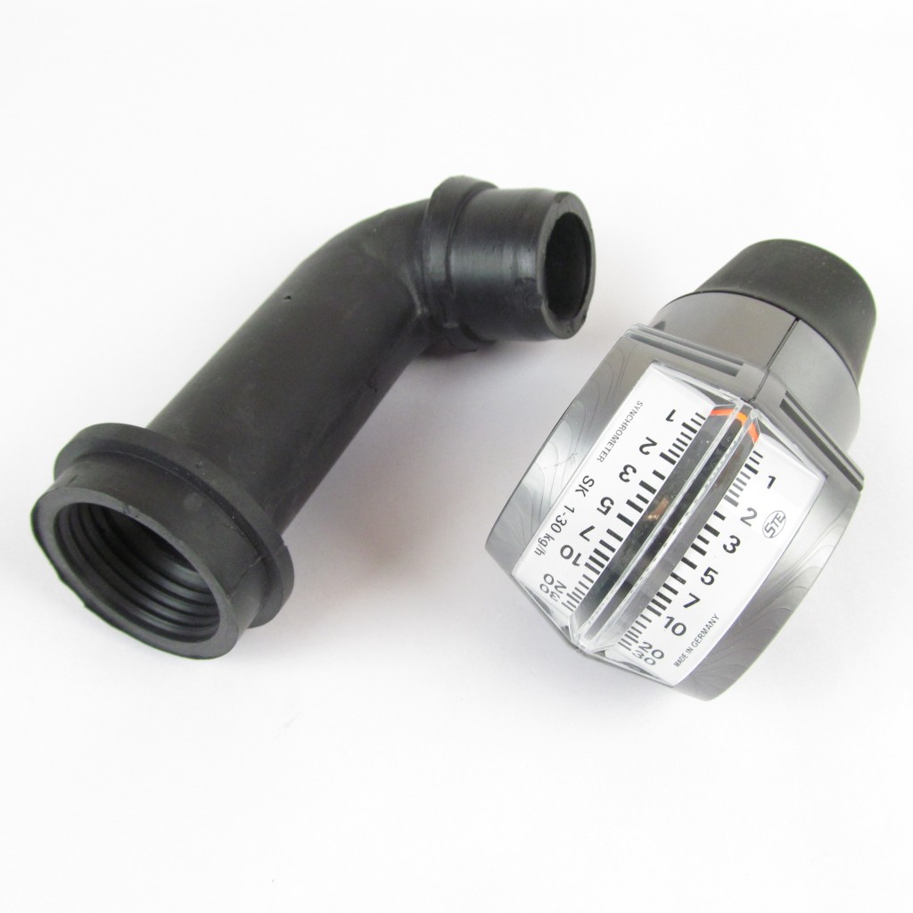 STEK1 STE Synchrometer Airflow meter with 90° elbow adaptor 06 - Eurocarb